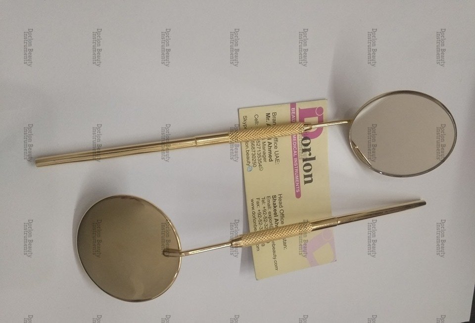Big Round Gold Plated Eyelash Mirror Handle – Dorlon Beauty